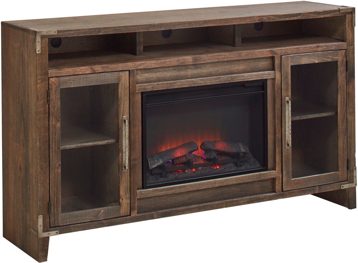 Aspenhome Living Room 66 Inch Highboy Fireplace Console WDJ1940-BDL ...