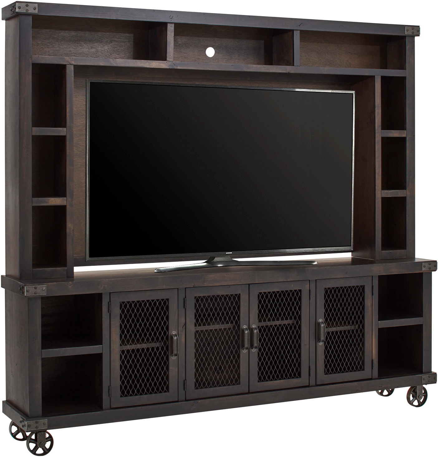 Aspenhome Living Room 96 Inch Console and Hutch DN-448 - Hollberg's ...