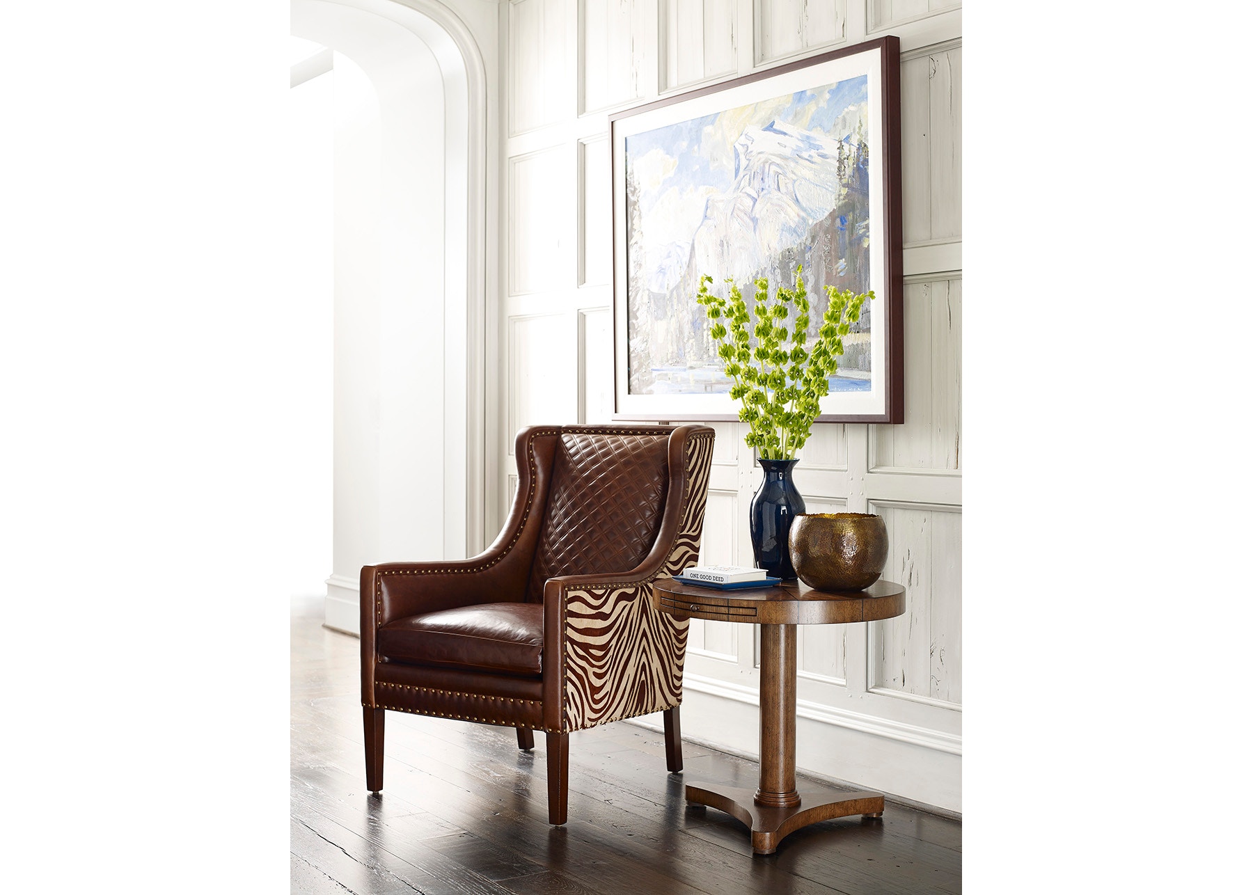 Hancock and Moore Living Room Brogan Quilted Back Chair 6113-Q ...