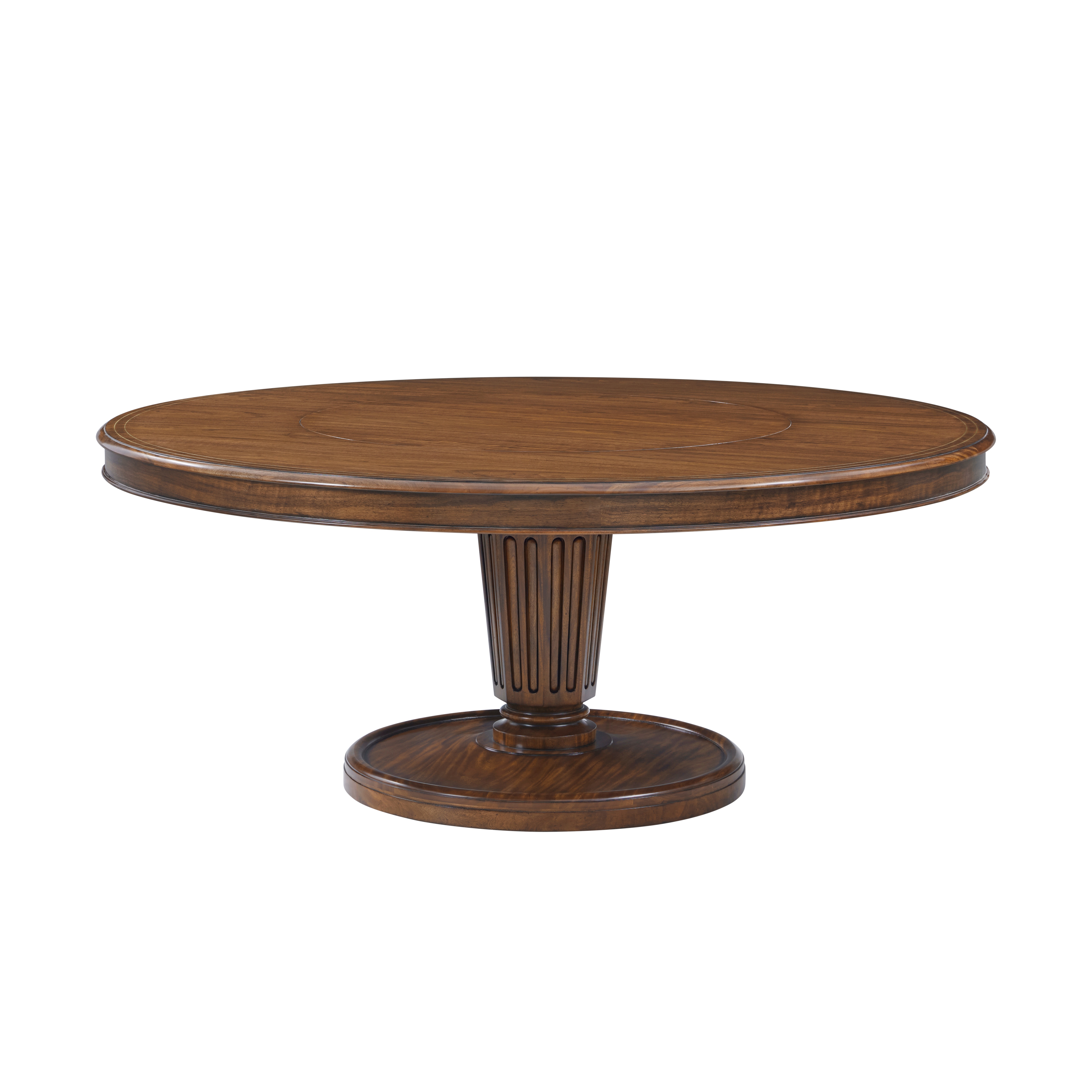 Theodore Alexander Casual Dining Haddon Round Dining Table with Lazy ...