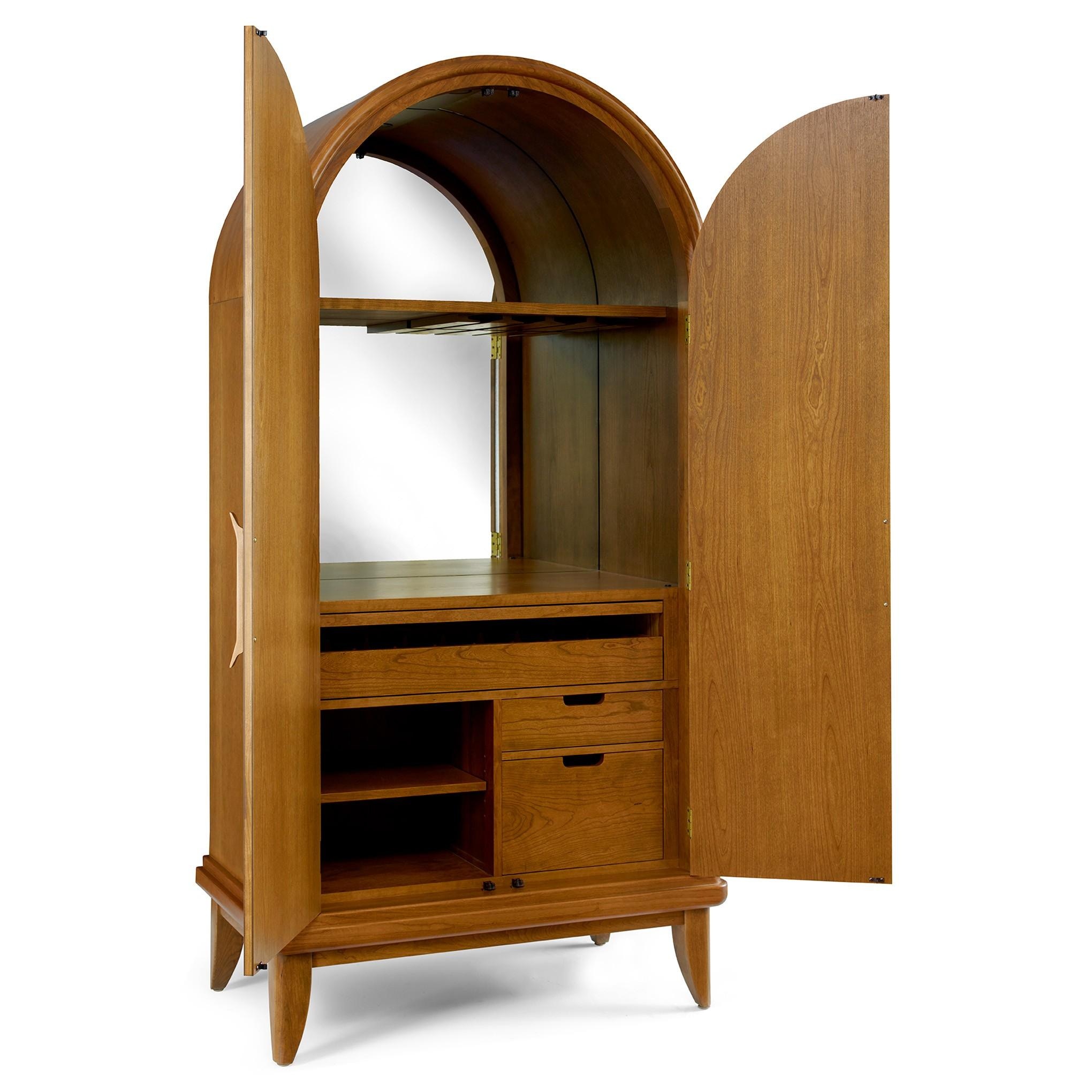 Stickley Bar and Game Room Martine Arced Bar Cabinet 8227-BAR ...