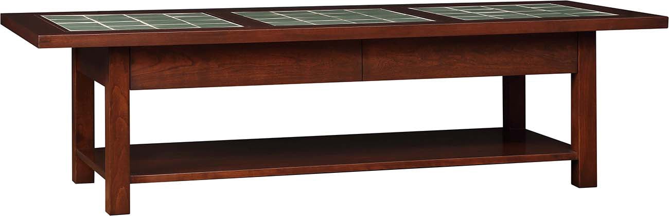 Stickley Living Room Coffee Tables Tile Top Cocktail Table 91-1611 ...