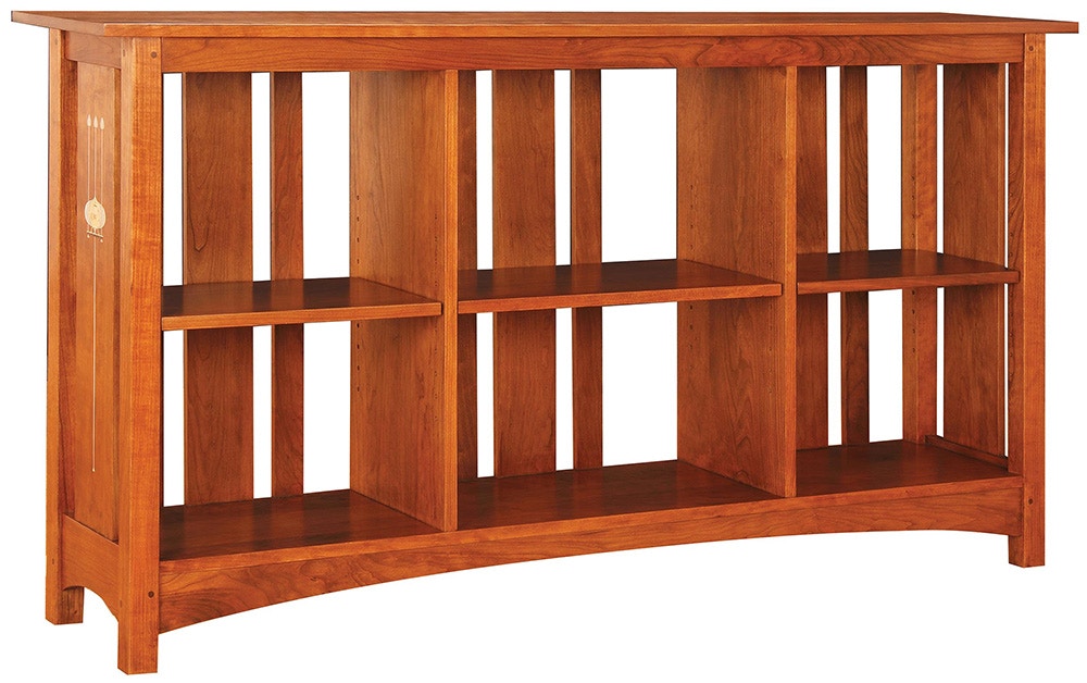Stickley Home Office Slatted-Back Bookcase 91-567 | Hickory Furniture ...