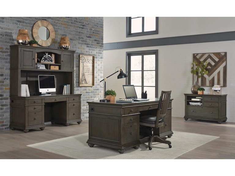 aspenhome I07-303-PEP Home Office 66 Inch Executive Desk