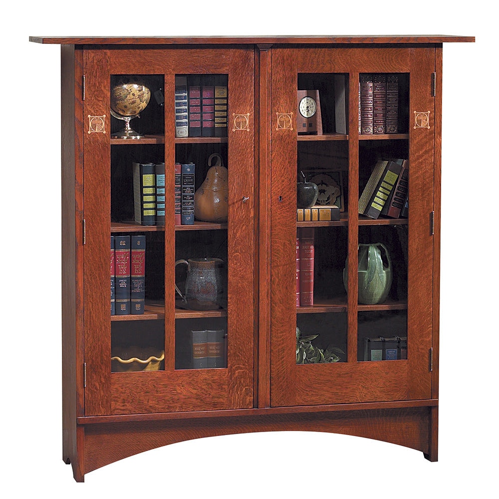 Stickley 89-706 Home Office Harvey Ellis Bookcase with Inlay