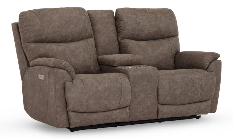 Stanton Furniture Power Headrest and Lumbar Dual Reclining Console ...