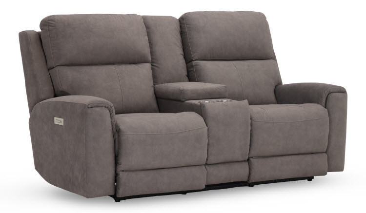 Stanton Furniture Power Headrest and Lumbar Reclining Console Loveseat ...