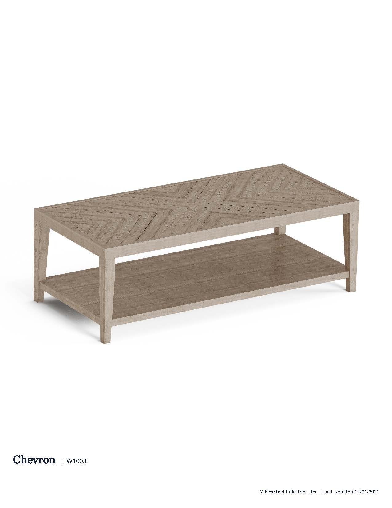 Flexsteel Chevron Rectangular Coffee Table W1003-031 - Portland, OR ...