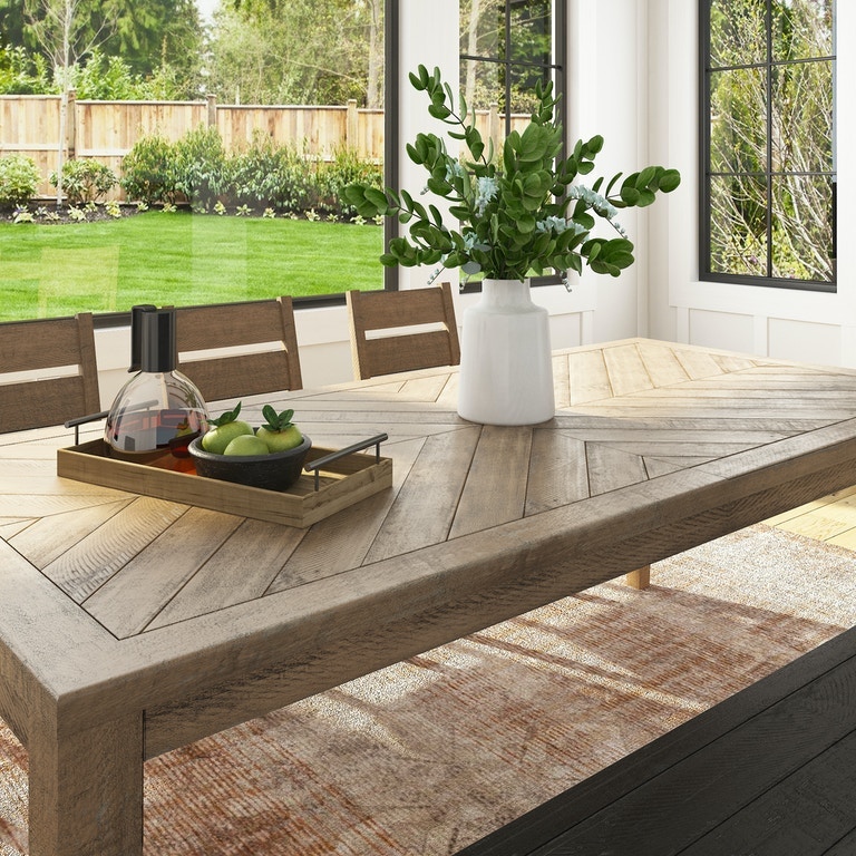 Flexsteel Chevron Rectangular Dining Table W1003 831 Portland Or
