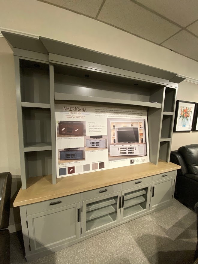 Parker House Americana Modern 92 Inch TV Console With Hutch And Led ...