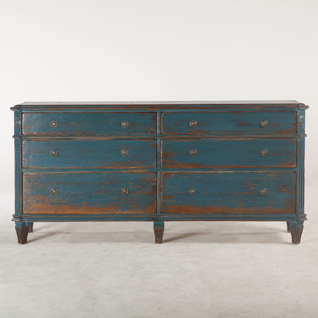 DTH Living Room LIBRARY 76 ANTIQUE BLUE DRESSER GLB DR76AB Mountain Comfort Furnishings Summit
