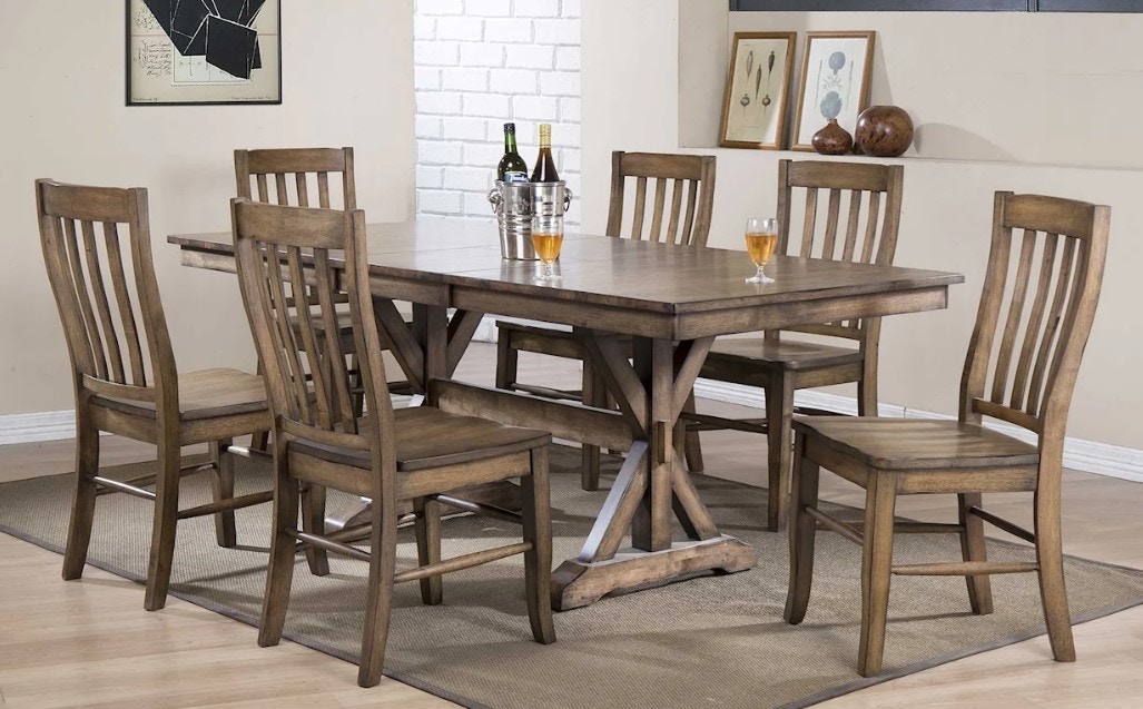 Rustic Brown Dining Set by Winners Only