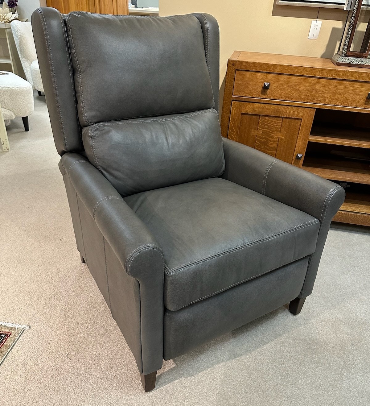 Stickley Leather Power Recliner 67944947 - Feige's Interiors - Saginaw ...