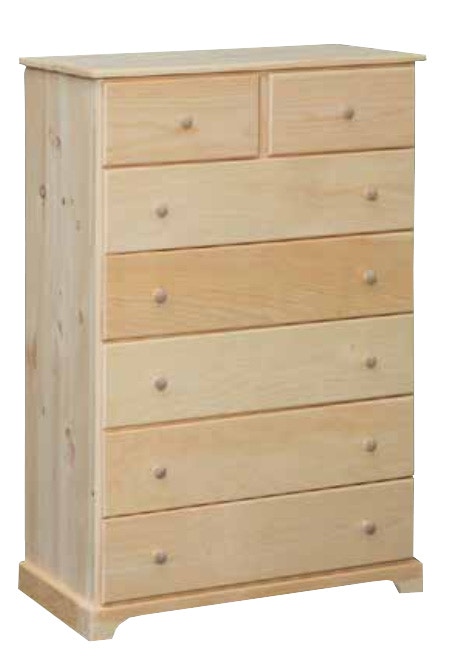 Unfinished 7 Drawer Chest Made in the USA