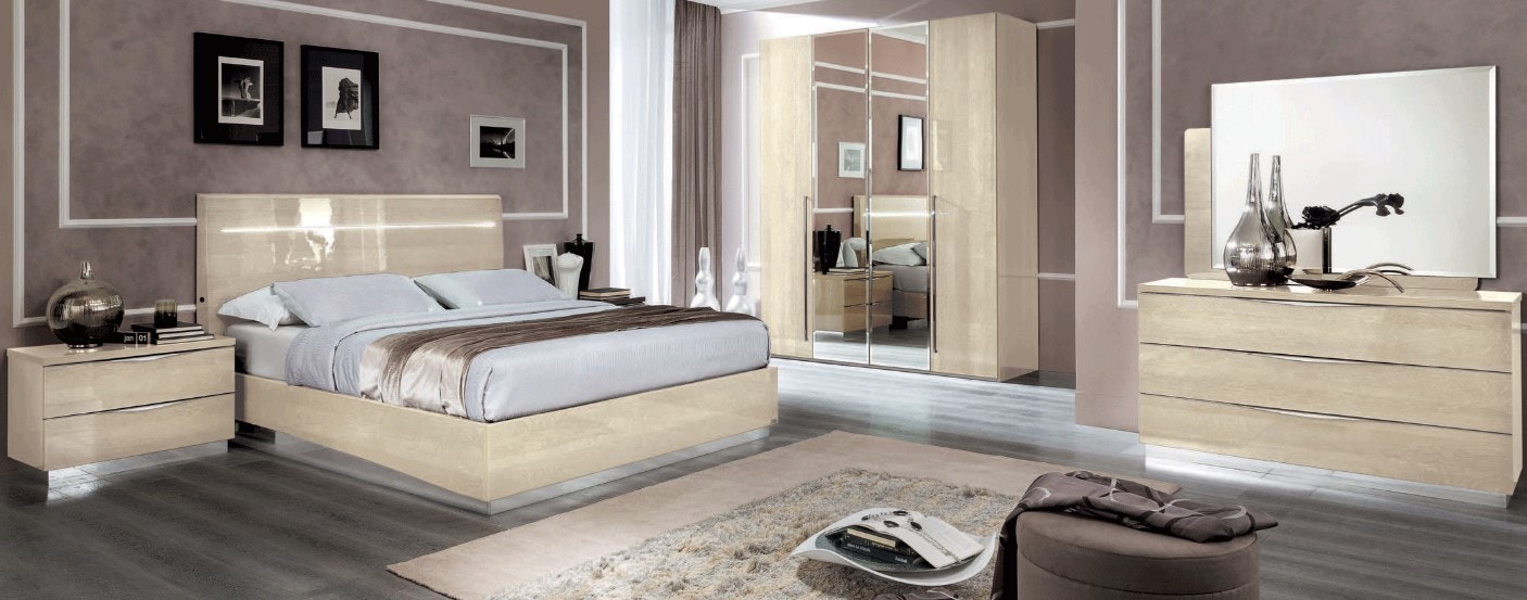 Decor Bedroom BEIGE LACQUER BEDROOM SET 11676*11677 - Decor Interiors ...