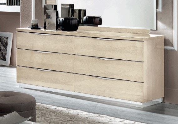 Beige Lacquer Double Dresser