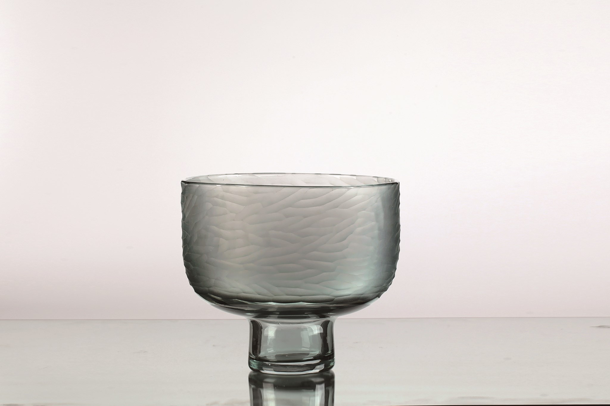 Viz Glass Inc. Home Accents Grey Glass Bowl 6803 - Decor Interiors ...