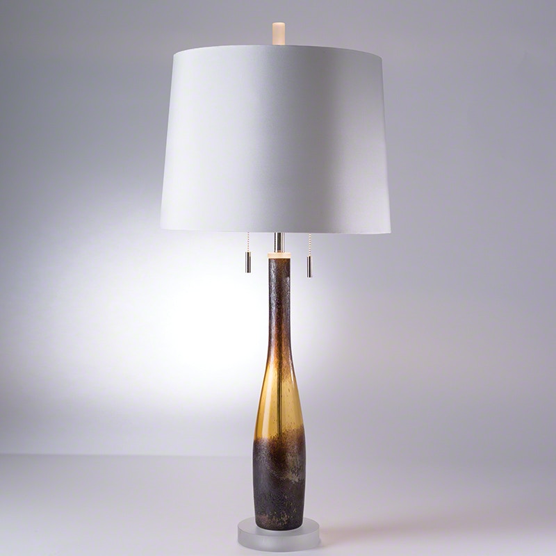 Metallic Amber Lamp
