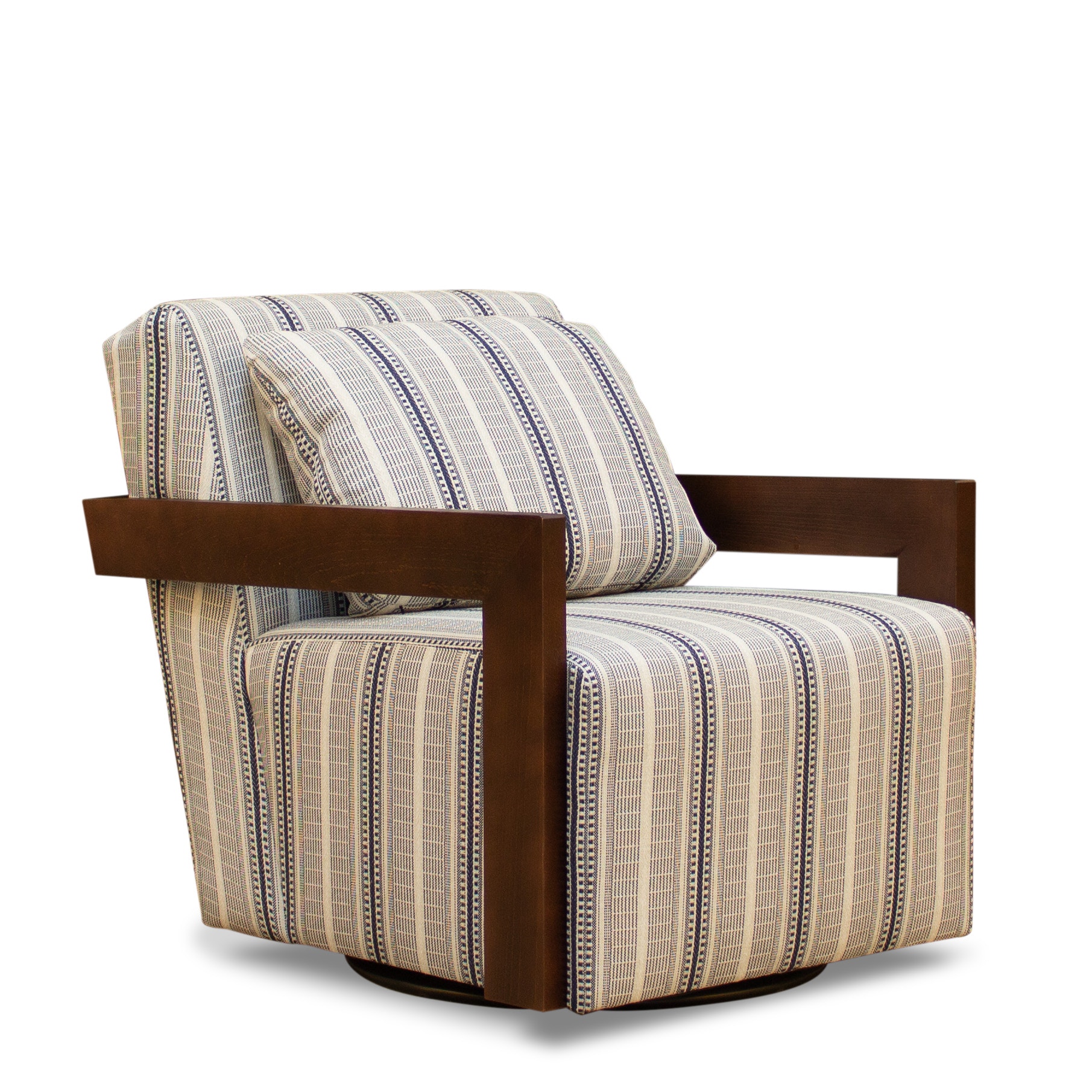 Sam Moore Cabell Exposed Wood Swivel Chair is available in the ...