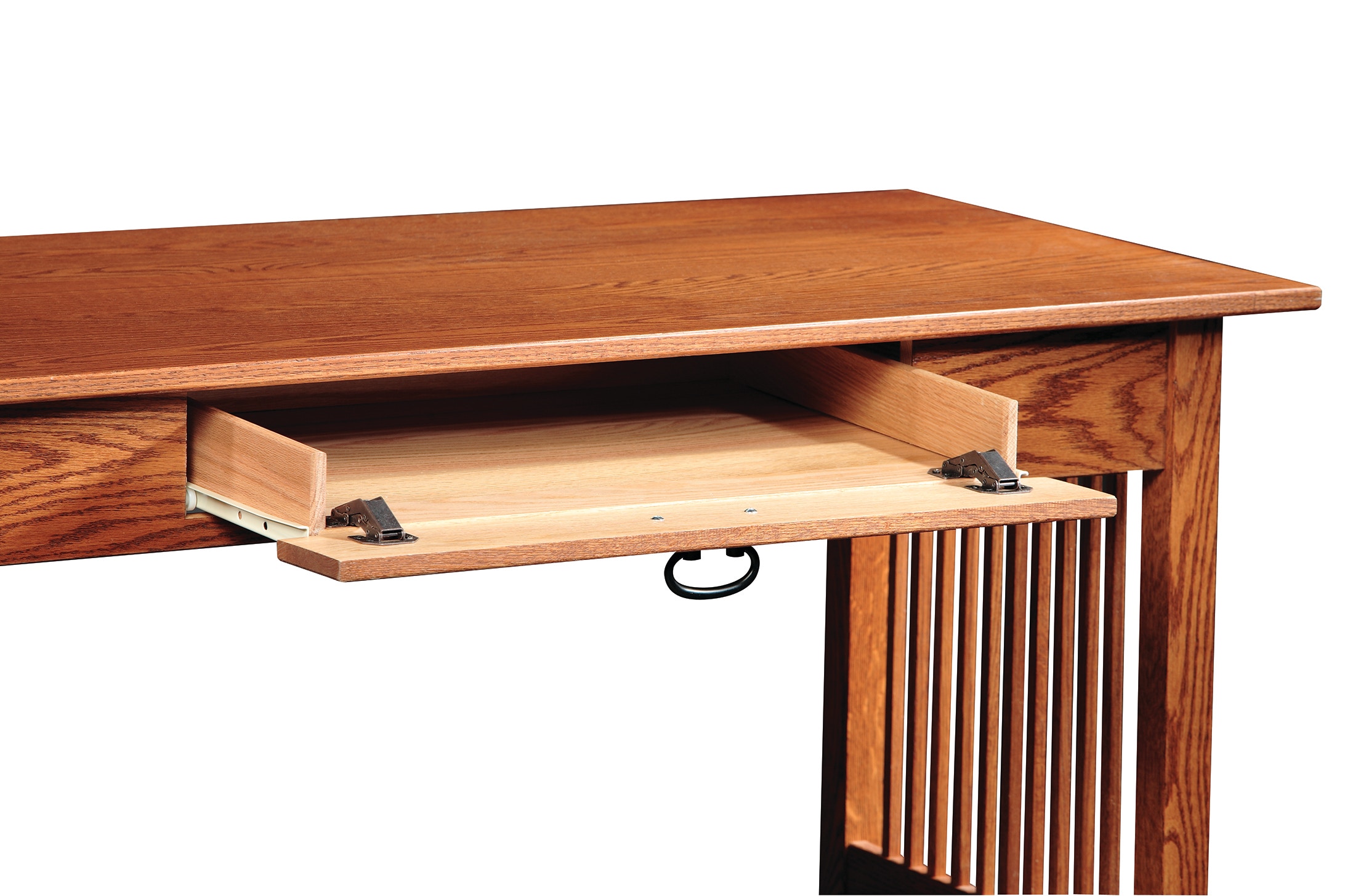 Country Value Woodworks Mission Library Desk with Keyboard Drawer 032 ...