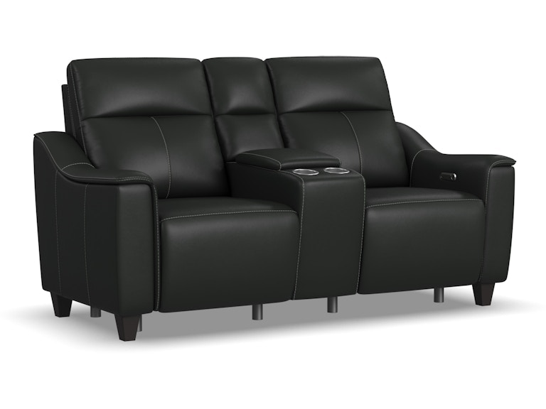 Flexsteel Walter Power Reclining Loveseat with Console and Power ...
