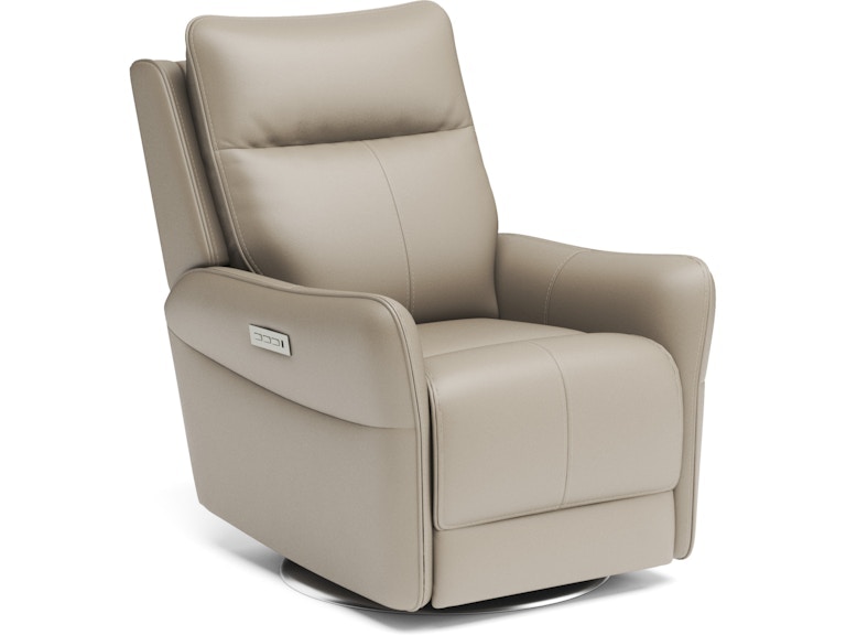 Flexsteel Spin Swivel Power Recliner with Power Headrest and Lumbar ...