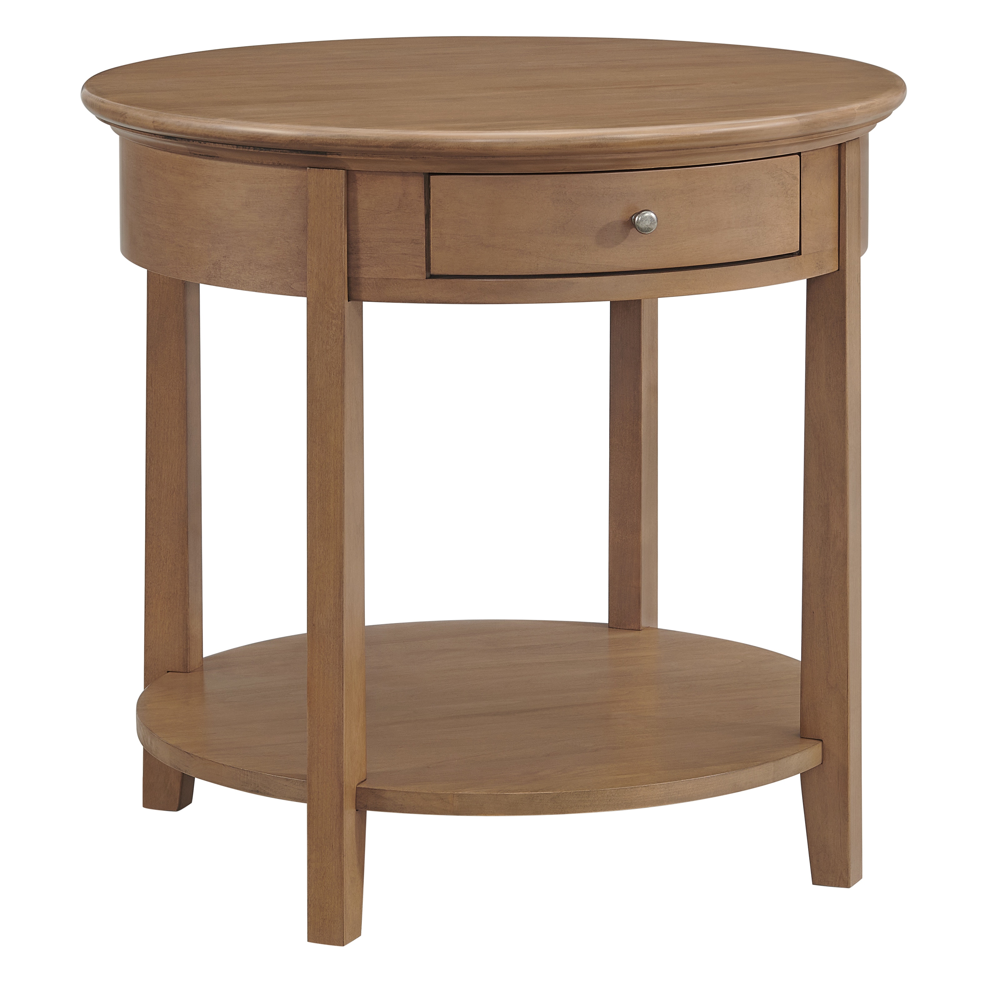 Whittier Wood Products McKenzie Large Round End Table with Drawer 3510PEC - Portland, OR | Key Home