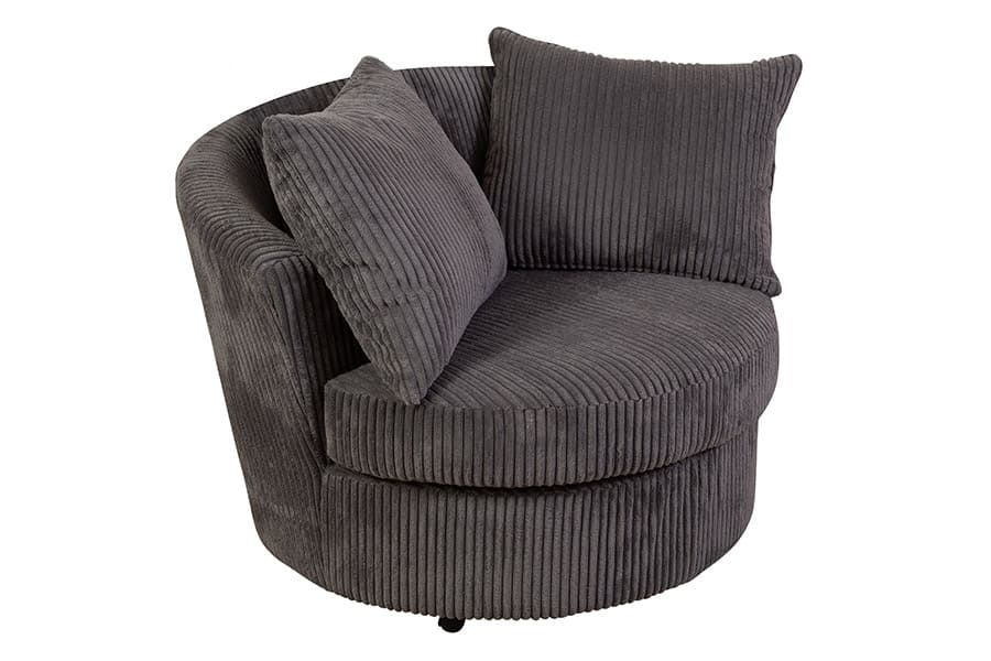 Grey cord swivel chair store