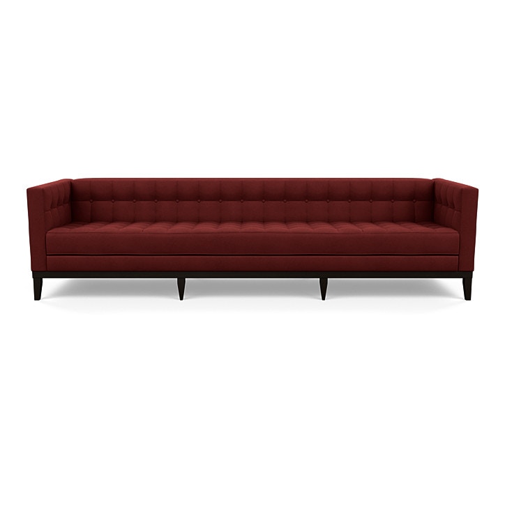 American Leather Luxe One Cushion Sofa LUX-SO2-LG-Suede-Life-Cinnabar ...