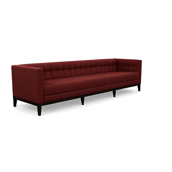 American Leather Luxe One Cushion Sofa LUX-SO2-LG-Suede-Life-Cinnabar ...