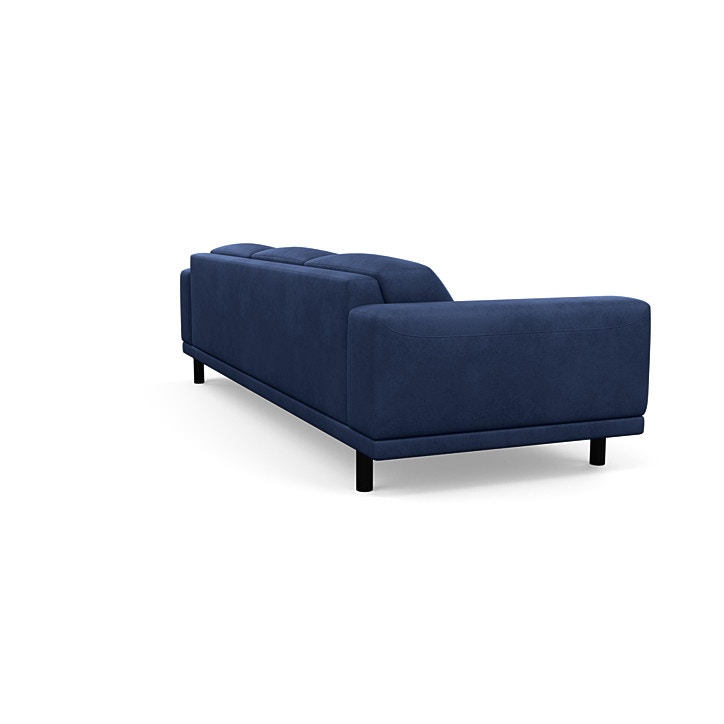 American Leather Meyer Three Cushion Sofa MYR-SO3-ST-Ultrasuede-Cobalt ...