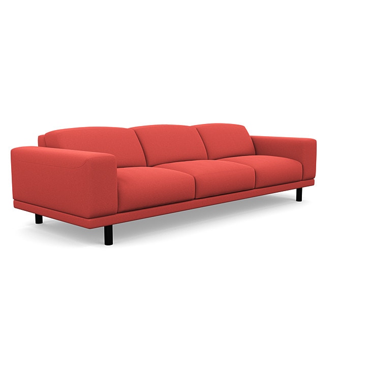 American Leather Meyer Three Cushion Sofa MYR-SO3-ST-Vee-Life-Red ...