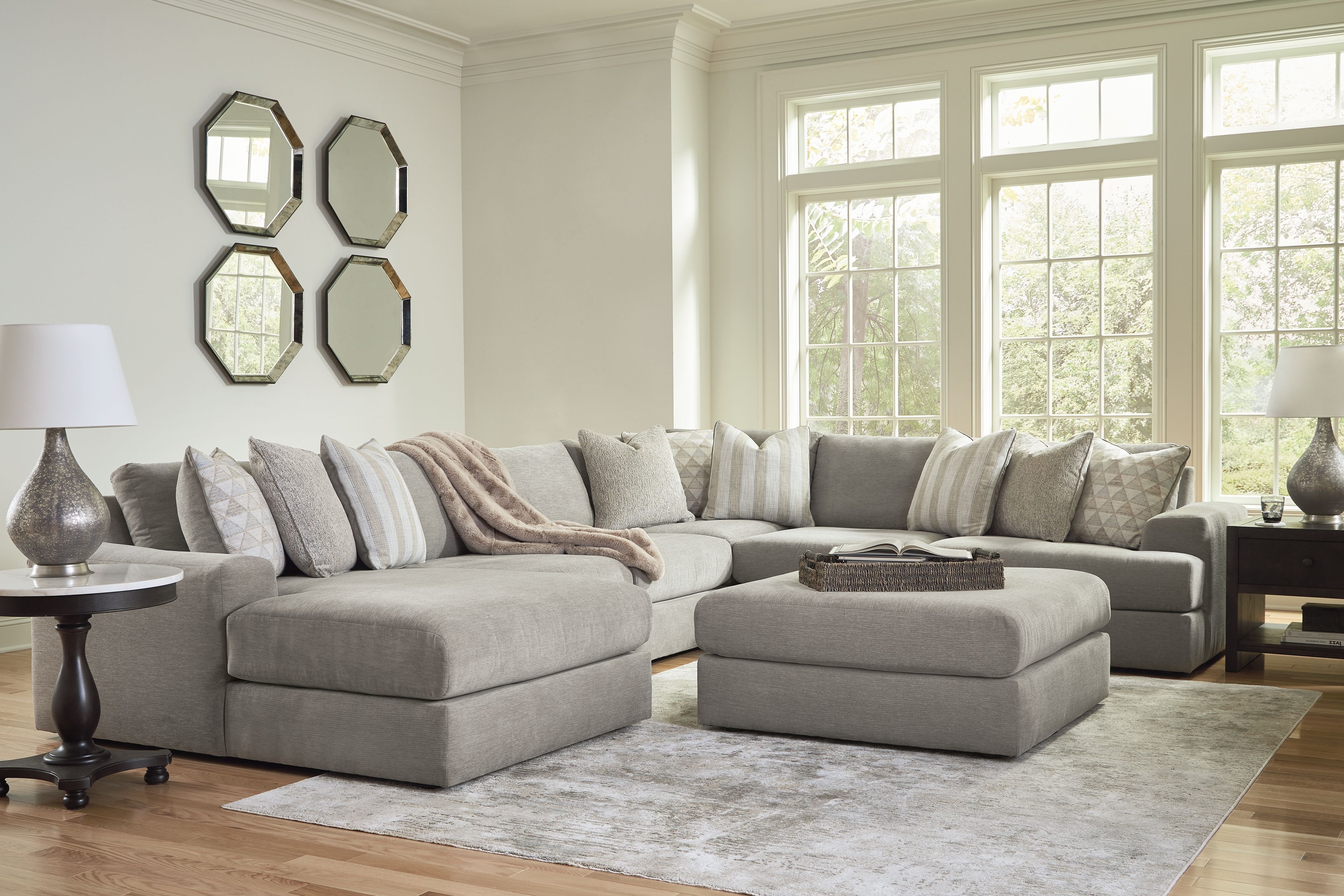 Ashley Avaliyah Sectional and Ottoman 58103-16-46-3-77-65-08 - Portland ...