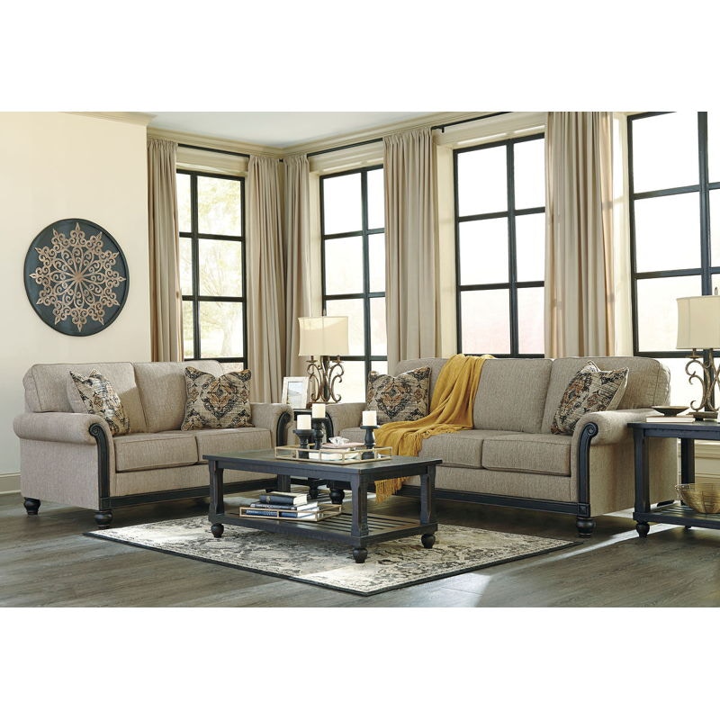 Ashley Blackwood Sofa and Loveseat and Mallacar Table Set 33503-38-35 ...