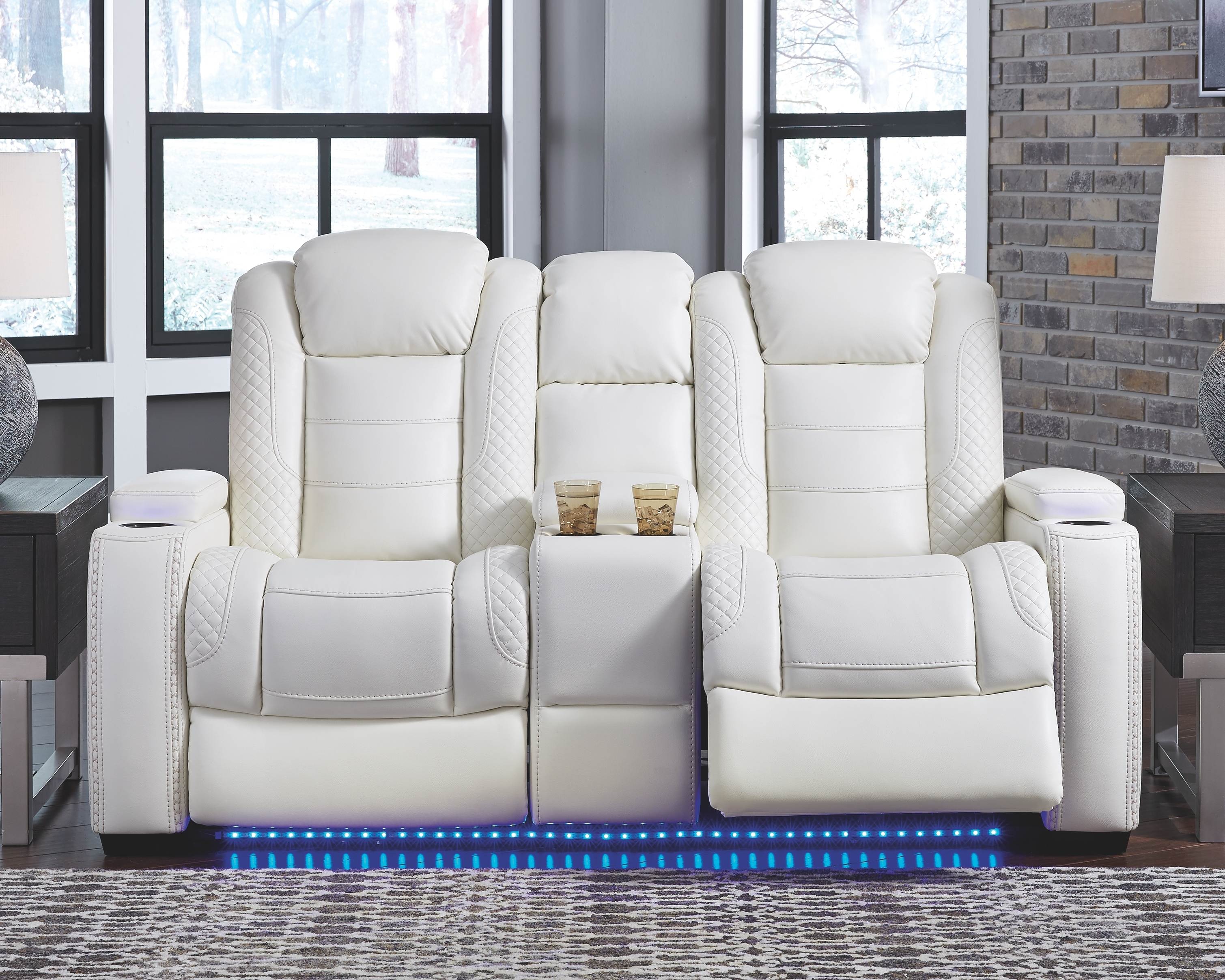 Ashley Party Time 2 Piece Power Sofa and Loveseat Set 37004-15-18 ...