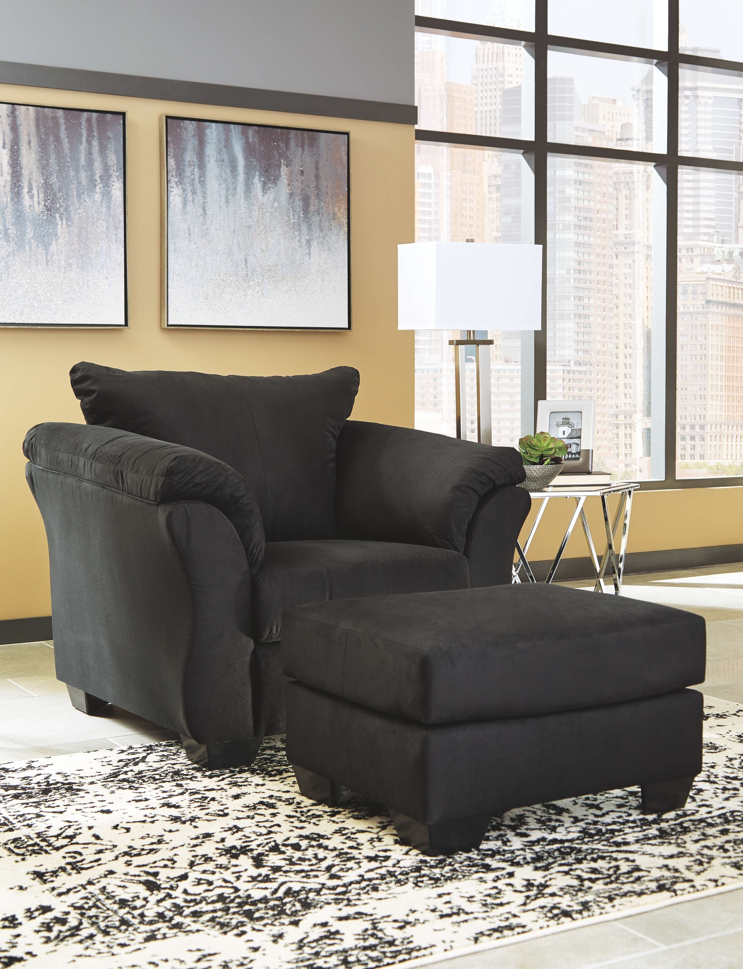 Darcy sofa chaise black store