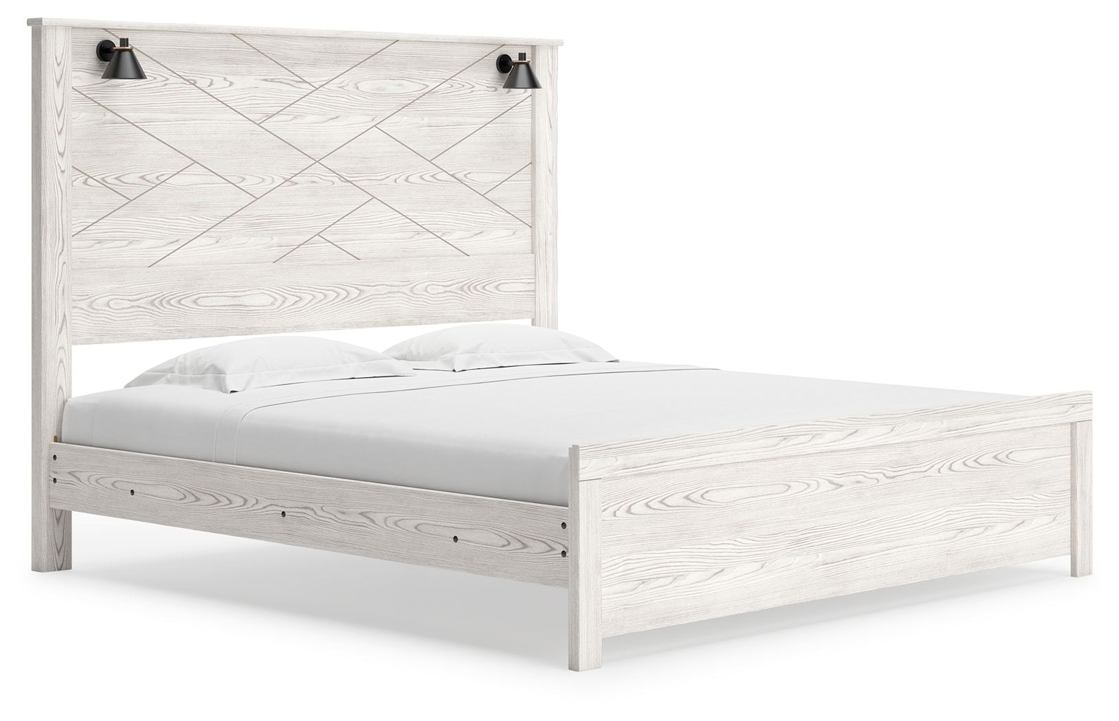 Ashley Gerridan 8 Piece King Panel Bed With Sconces Set B1190-31-36-44 ...