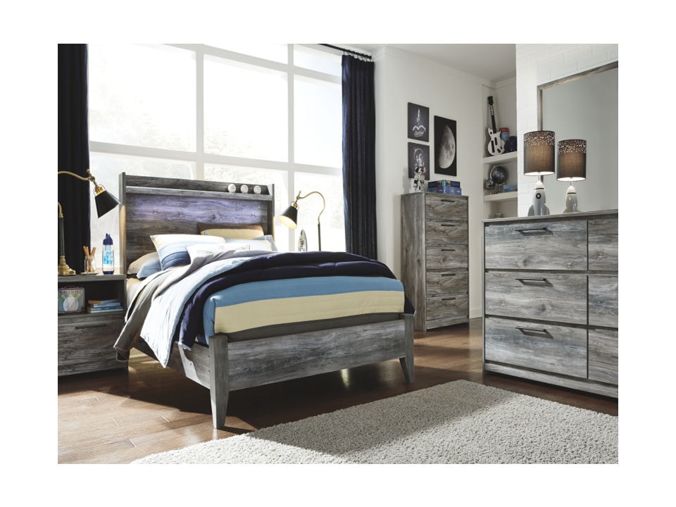 Ashley Baystorm 4 Piece Full Upholstered Panel Bed Set B221-31-36-87-84 ...