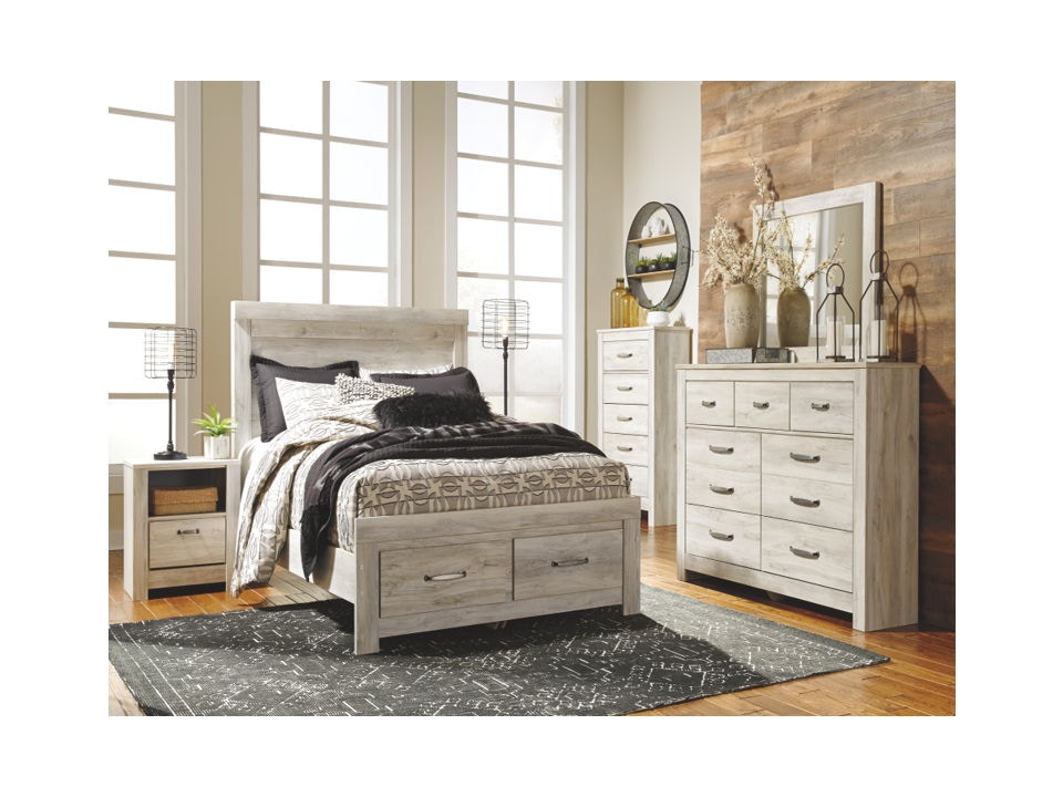 Ashley Bellaby 8 Piece Queen Panel Storage Bed Set B331-31-36-57-54S-95 ...