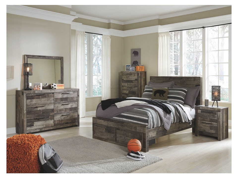 Ashley Derekson 6 Piece Queen Storage Bedroom Set B200-31-36-57-54S-95 ...