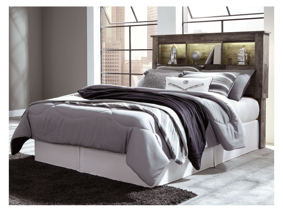 Ashley Derekson Full Bookcase Headboard with Bolt on Bed Frame B200-85 ...