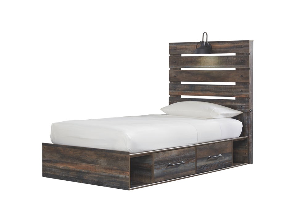 Ashley Drystan Twin Panel Bed with Storage B211-53-52-150-B100-11 ...