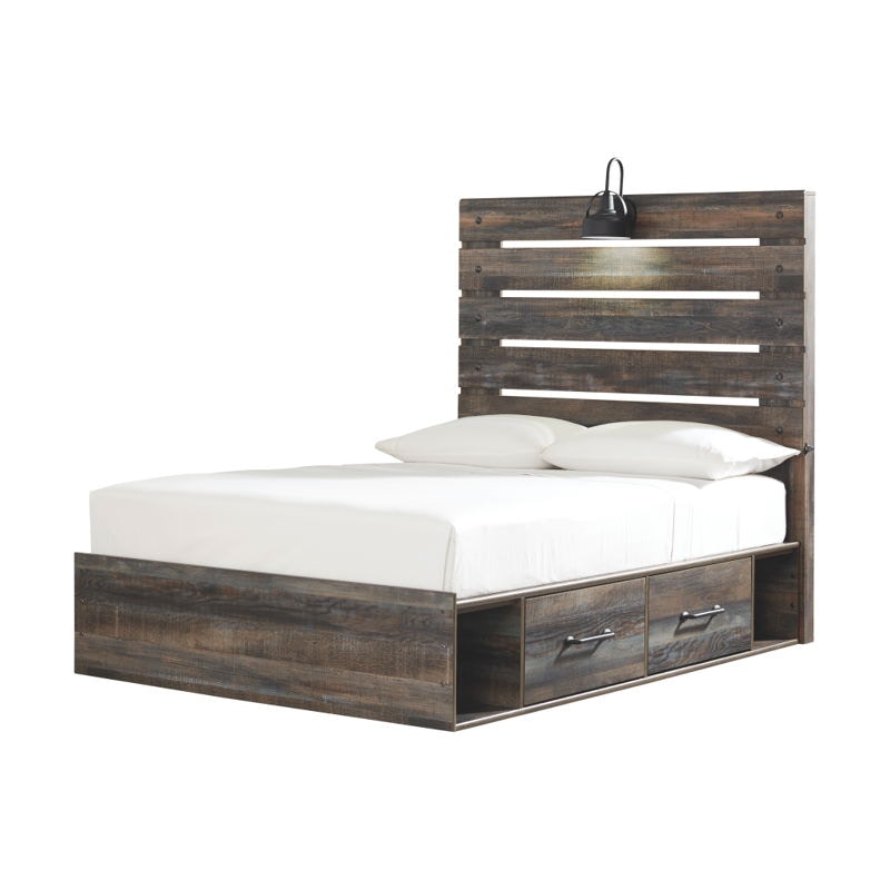 Ashley Drystan Full Panel Bed with Storage B211-87-84-50-B100-12 ...