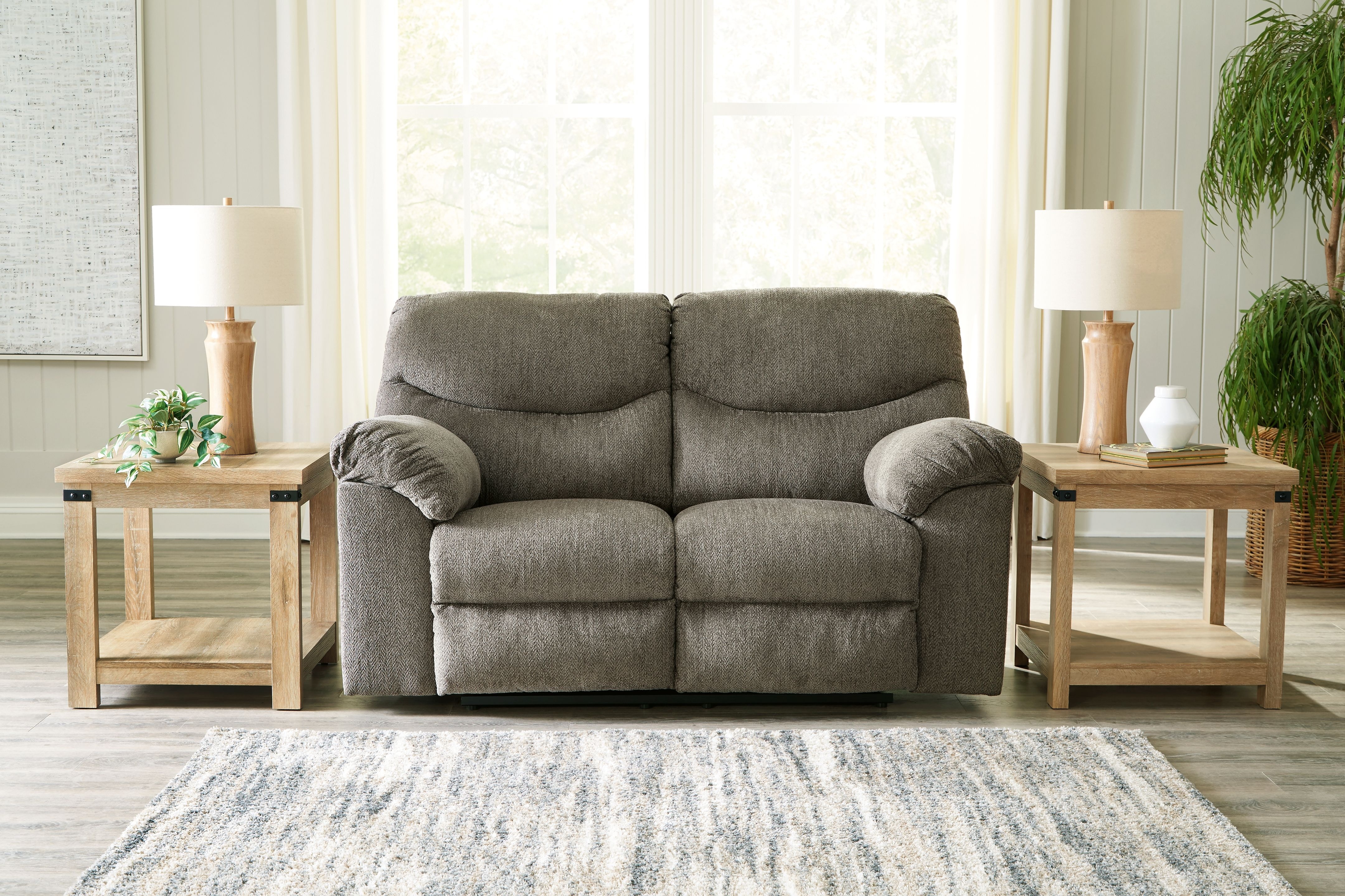 Ashley Alphons 2 Piece Reclining Sofa and Loveseat 28201-88-86 ...