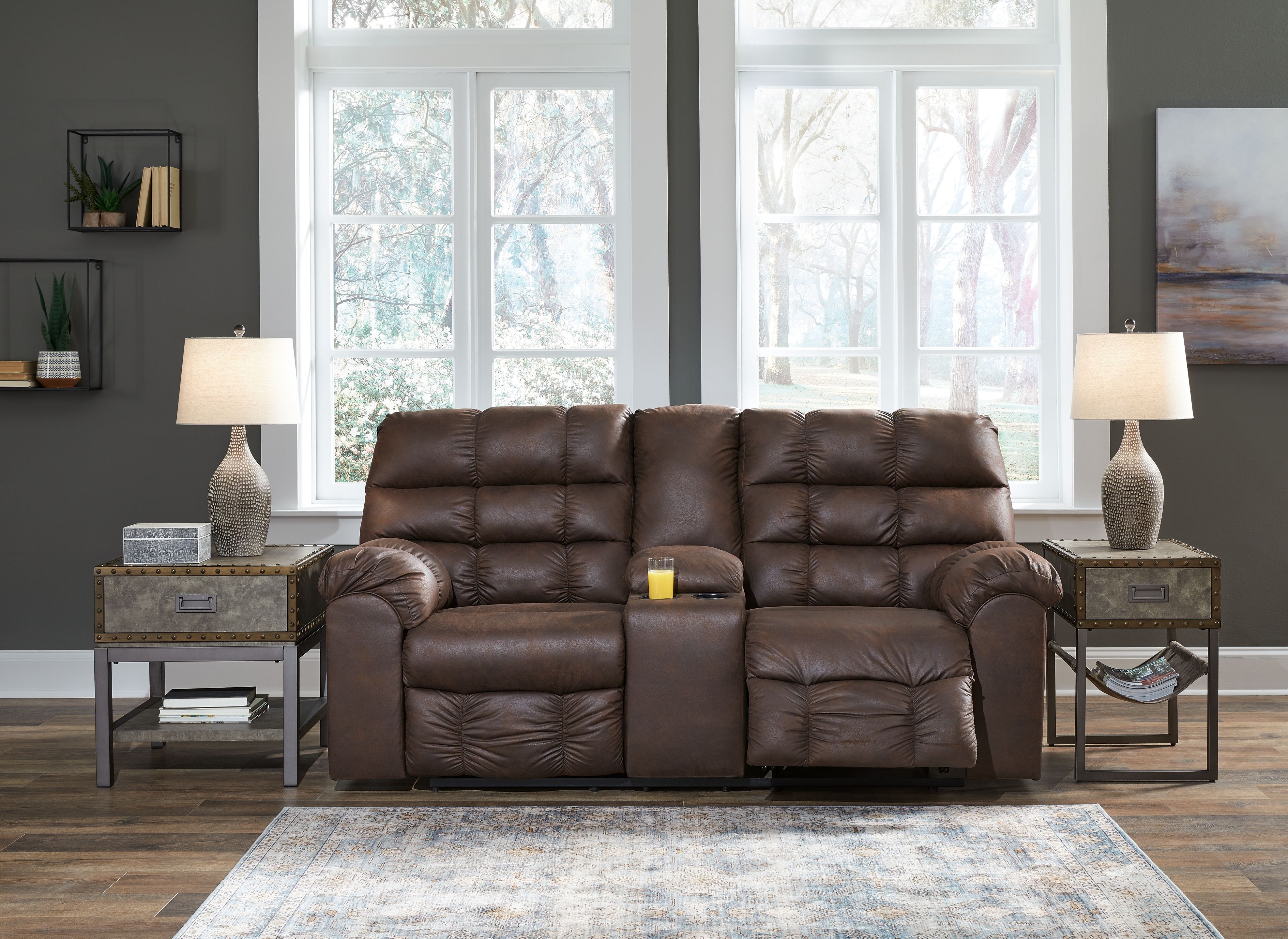 Ashley Derwin 2 Piece Reclining Sofa and Loveseat 28401-89-94 ...