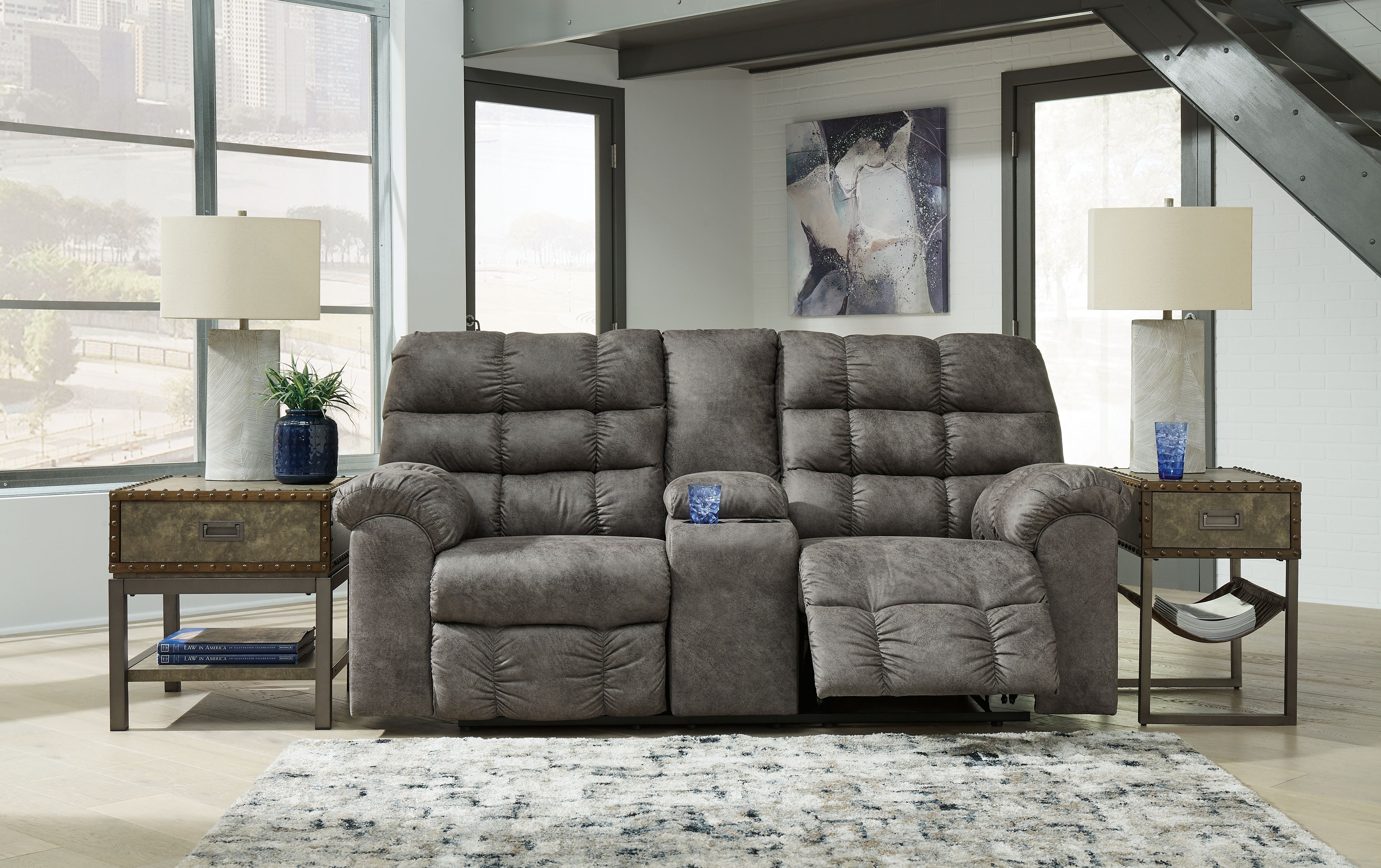 Ashley Derwin 2 Piece Reclining Sofa and Loveseat 28402-89-94 ...