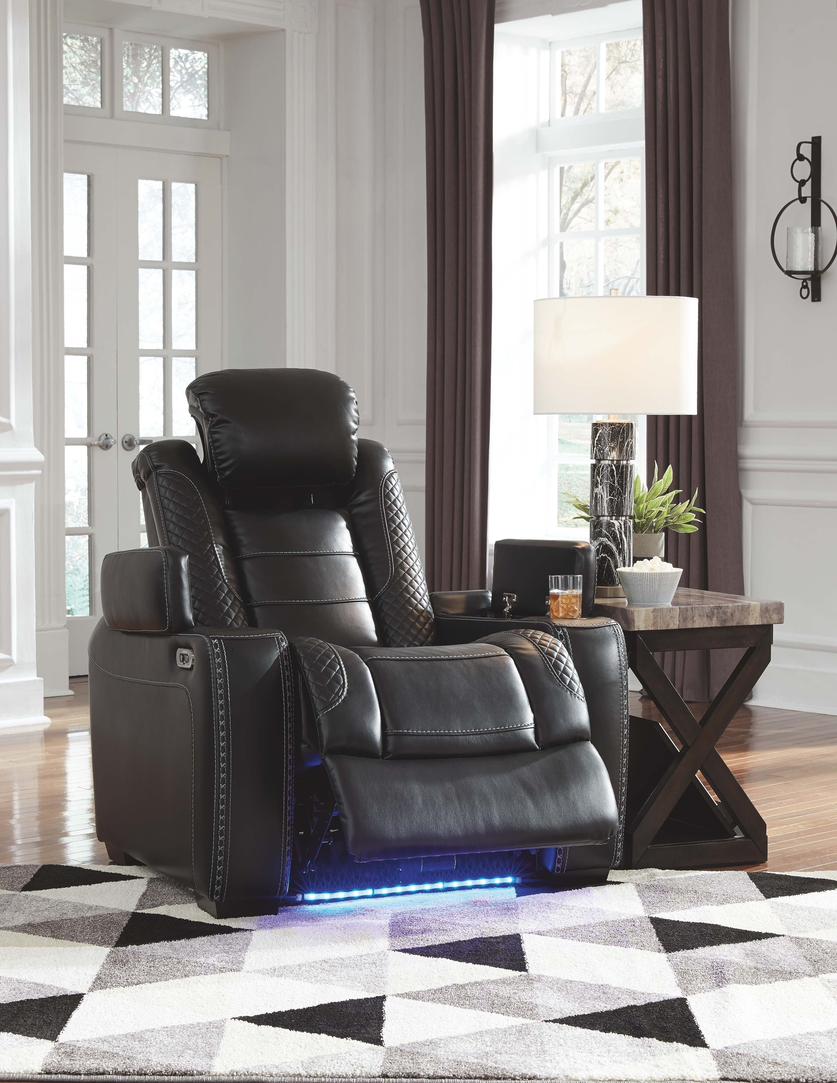 Ashley Party Time 4 Piece Power Reclining Adjustable Headrest Living ...