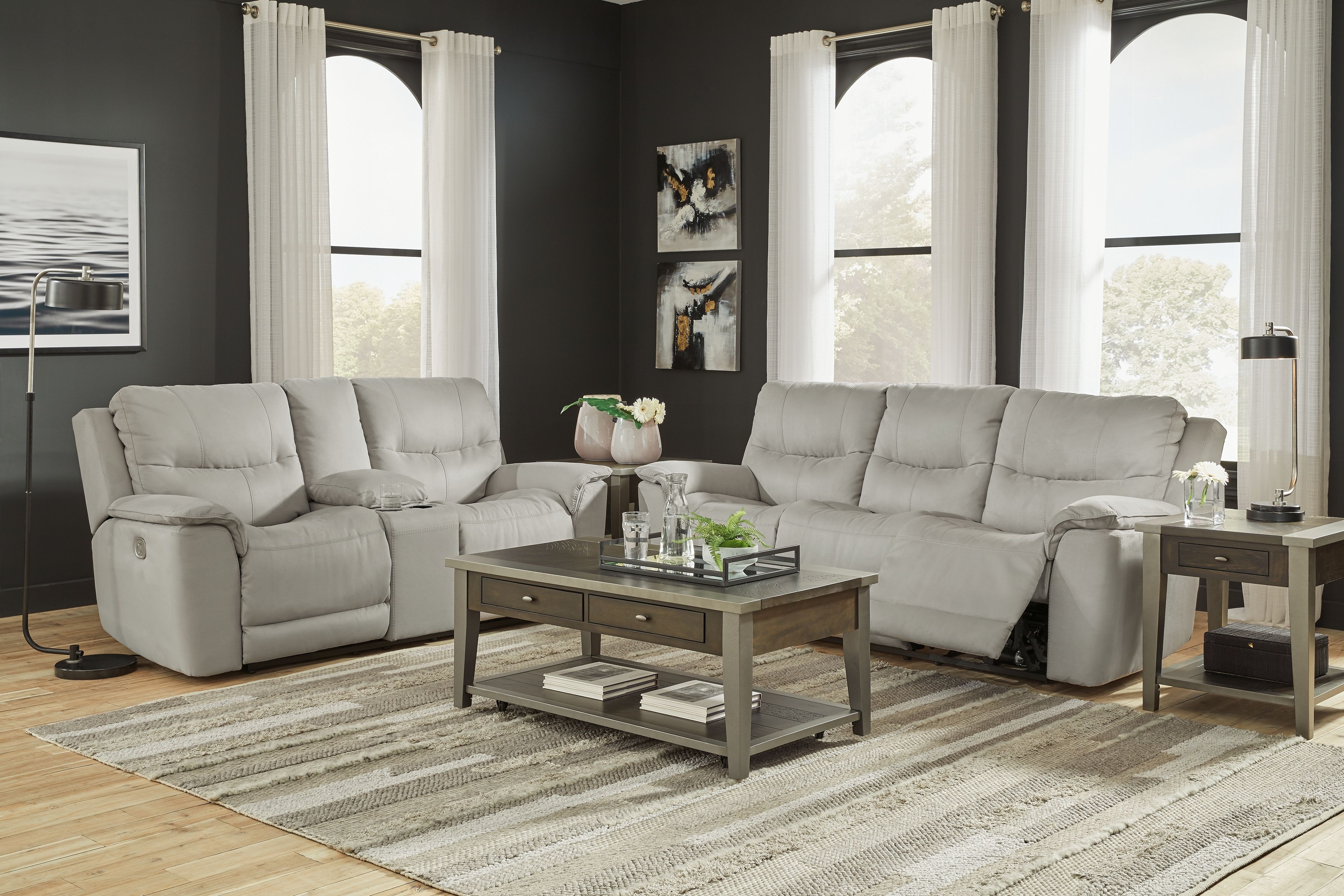 Ashley Next-Gen 2 Piece Power Reclining Sofa and Loveseat 60806-15-18 ...