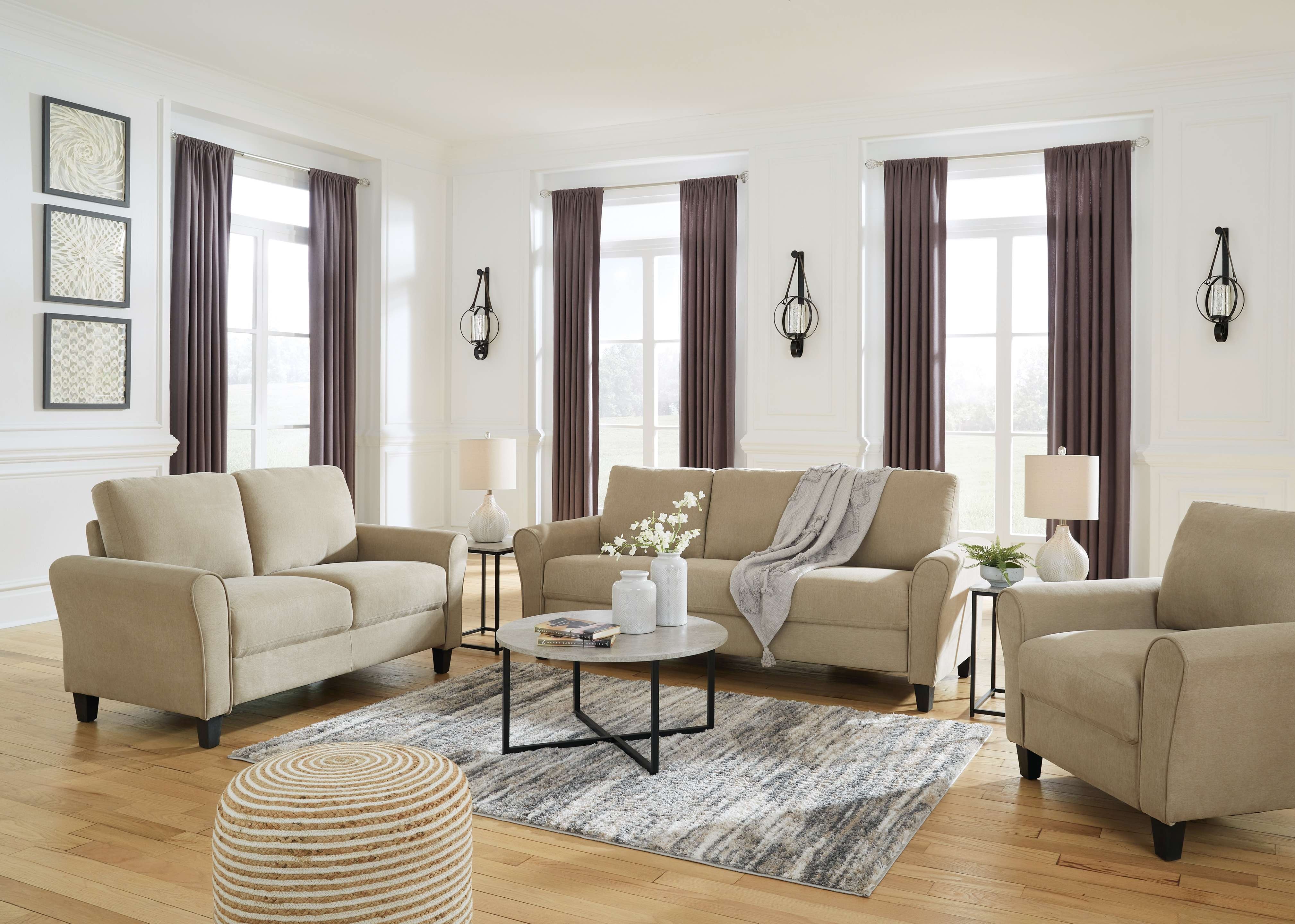 Ashley Carten 4 Piece Living Room Set 61304-38-35-20-T102-13 - Portland ...