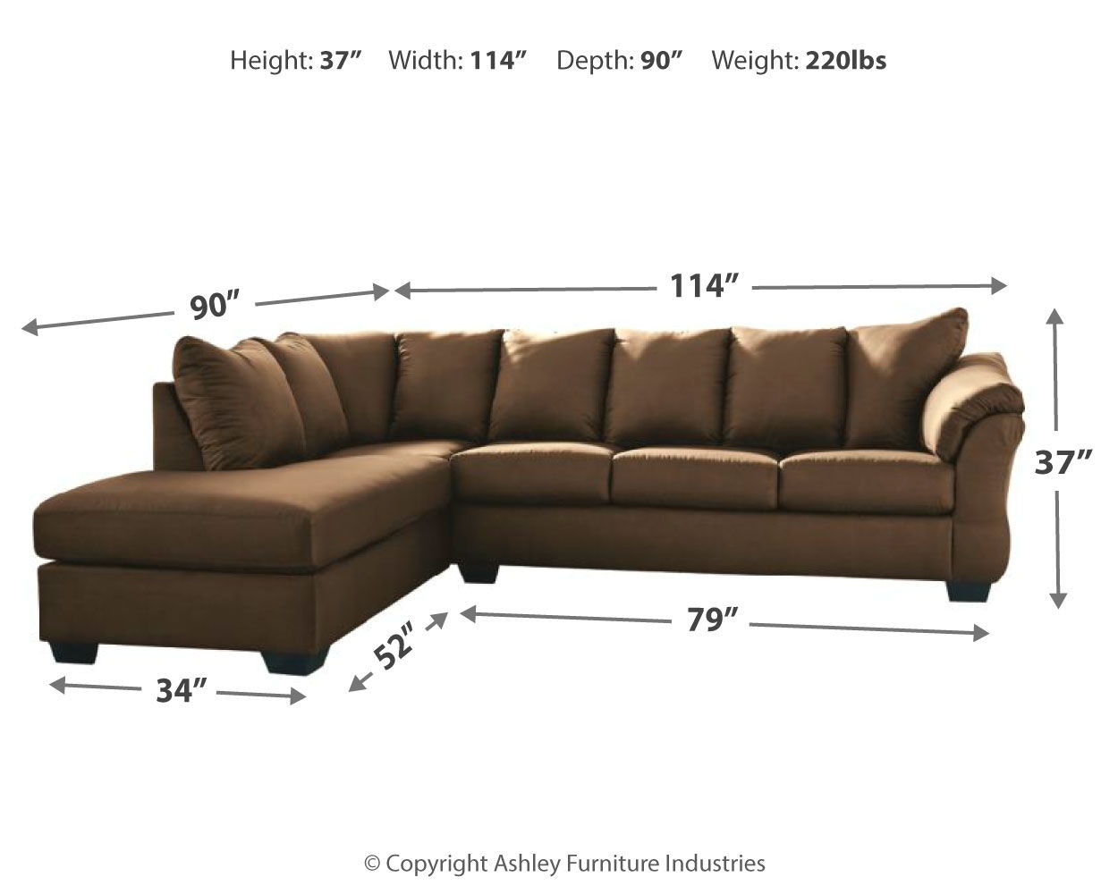 Ashley Darcy Sectional 75004-16-67 - Portland, OR | Key Home Furnishings